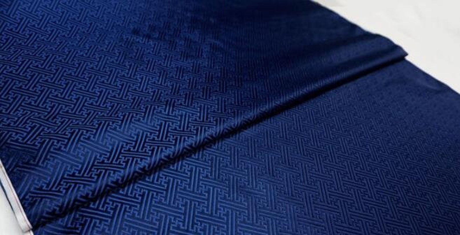 Navy Blue Color Brocade Fabric Jacquard Brocade Fabric by | Etsy