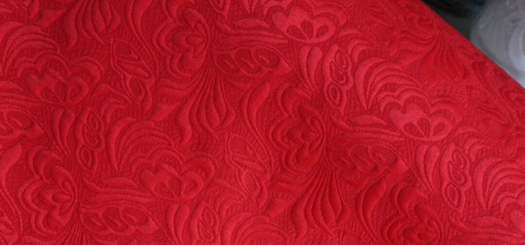High Quality Jacquard Fabric, Red Color Jacquard Fabric, Wedding ...