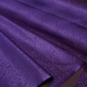Purple Color Brocade Fabric, Jacket Dress Fabric, Jacquard Brocade ...
