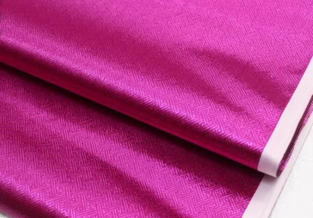 Rose Red Color Brocade Fabric, Jacquard Brocade Fabric, by the Yard - Etsy