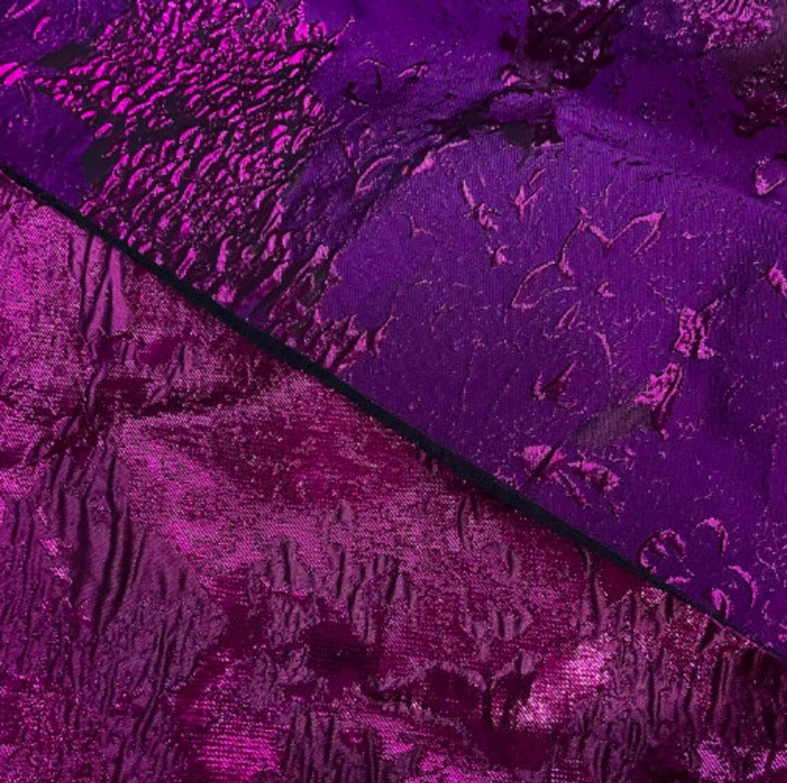 20%off-fashion Purple Color Jacuqard Fabric, Flower Style Jacquard ...