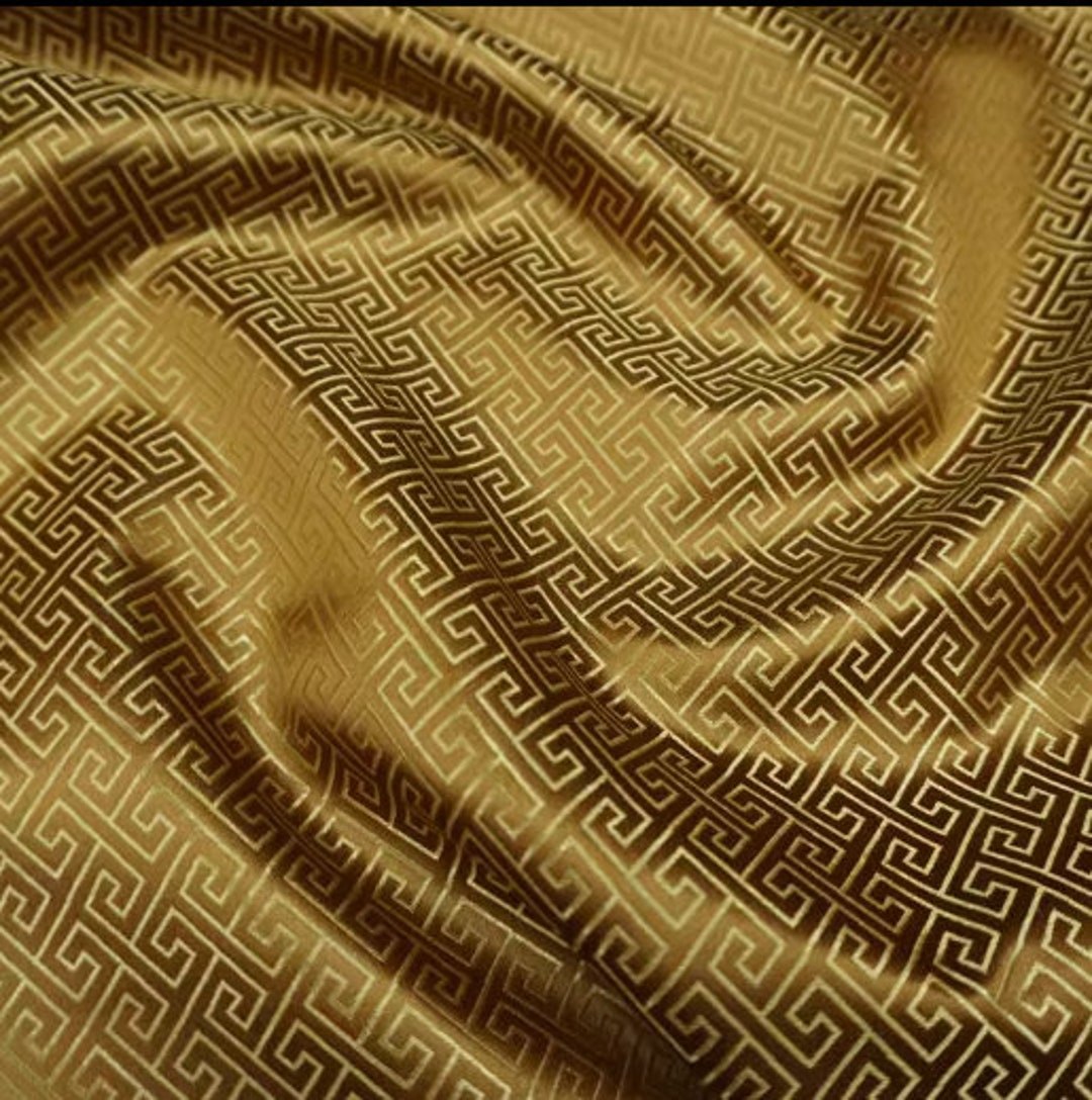 Camel Brown Brocade Fabric, Jacquard Fabric, Chinese Costume Fabric, by ...