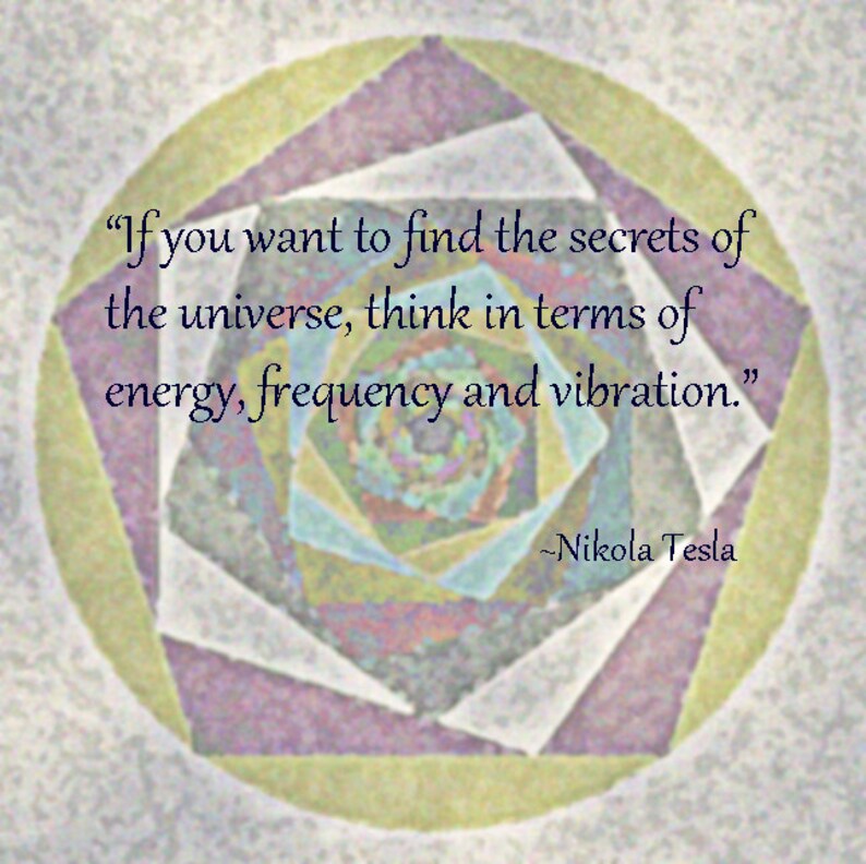 Nikola Tesla Quote Over Sacred Geometry Original Digital Art Pattern - Etsy