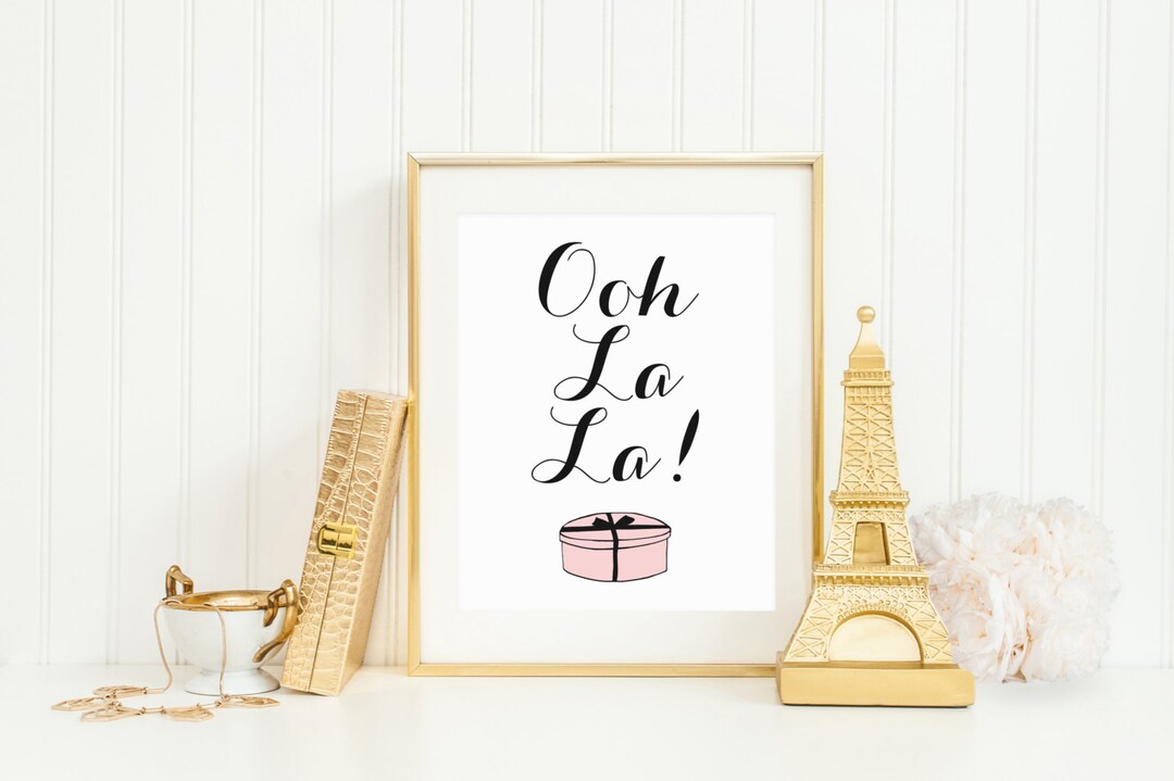 DIGITAL Ooh La La French Paris Nursery Print, Chic Parisian Wall Decor ...
