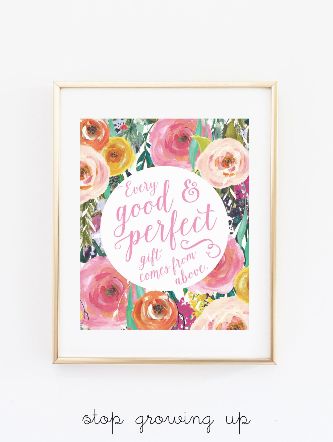 DIGITAL Every Good and Perfect Gift Comes From Above Print, Nursery ...