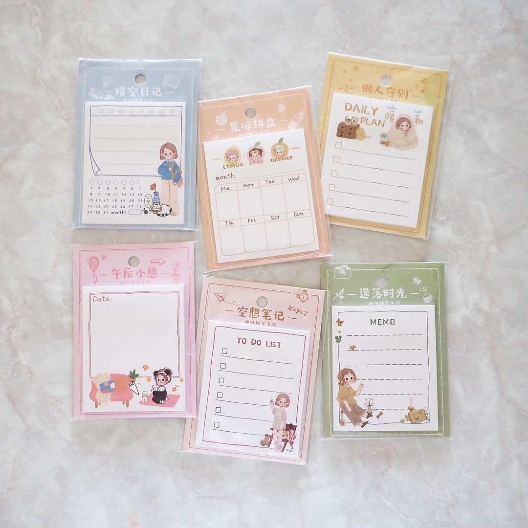 30 Sheets Time Management Sticky Note, Memo Notepaper, Journal Planner ...