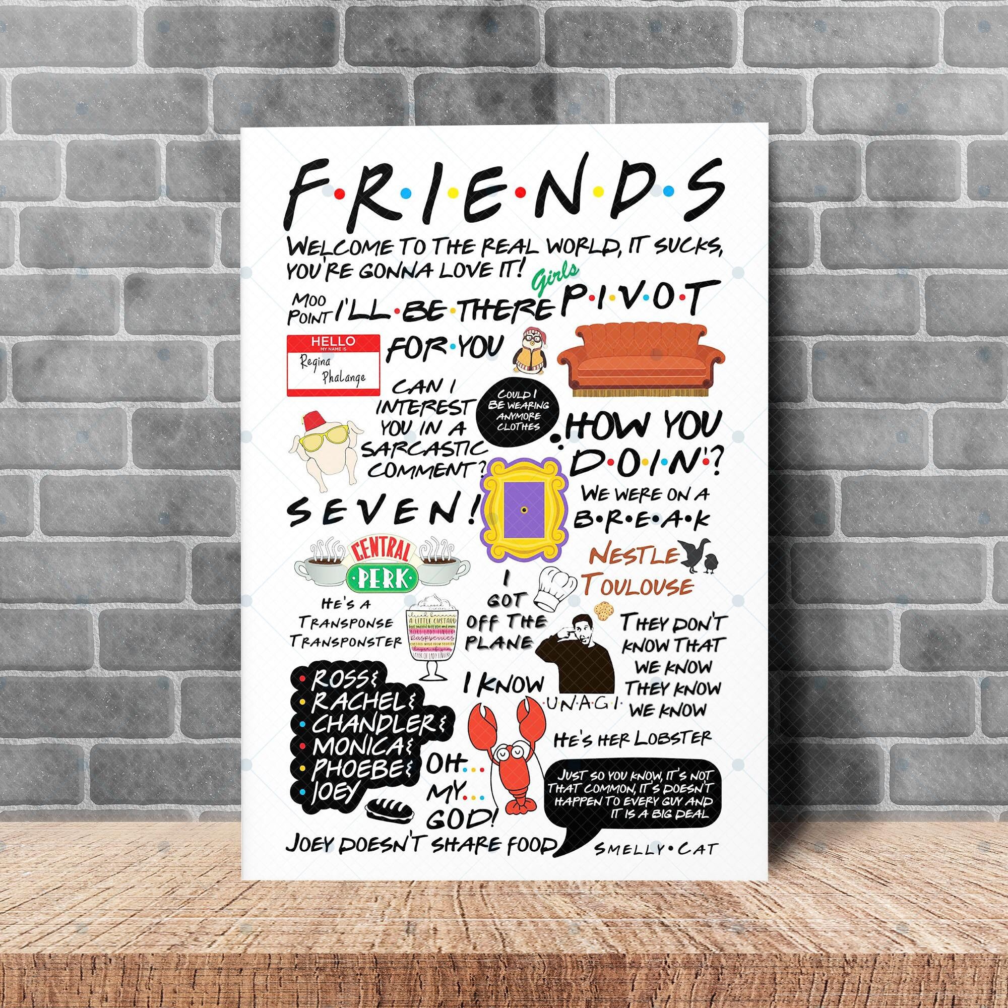Friends TV Show Poster Friends Party Poster Classic Friends - Etsy
