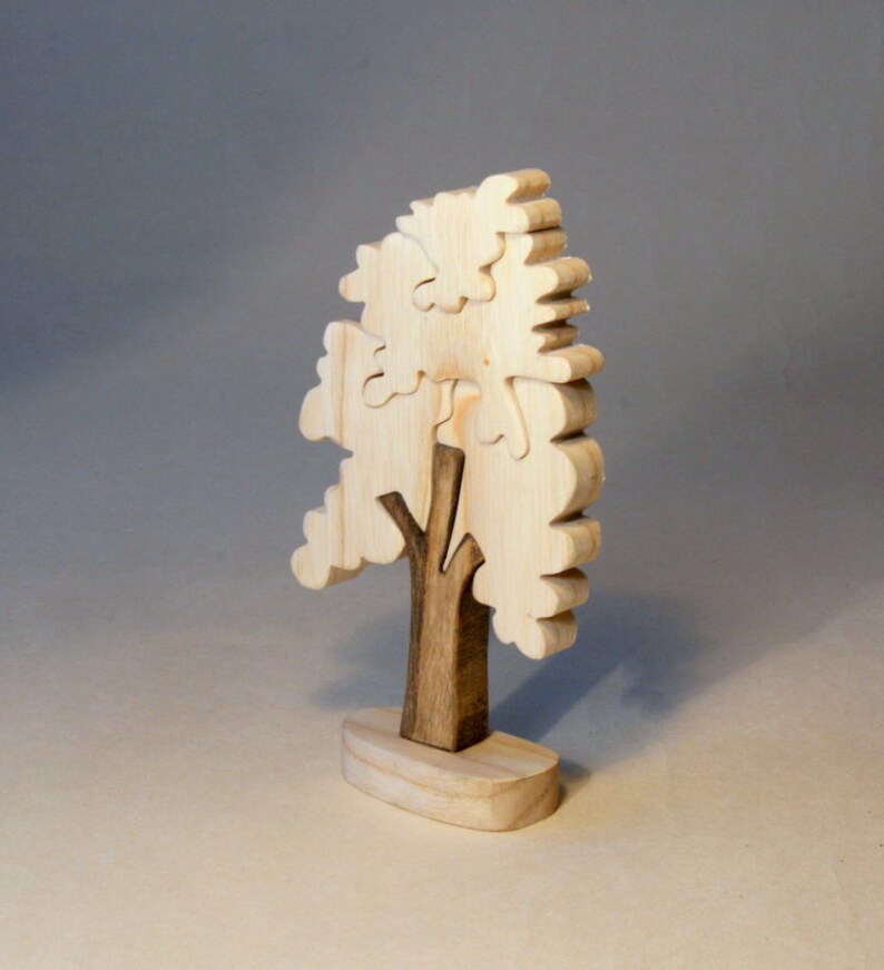 Handcrafted Ash wood Jigsaw Tree ref 210C | Etsy