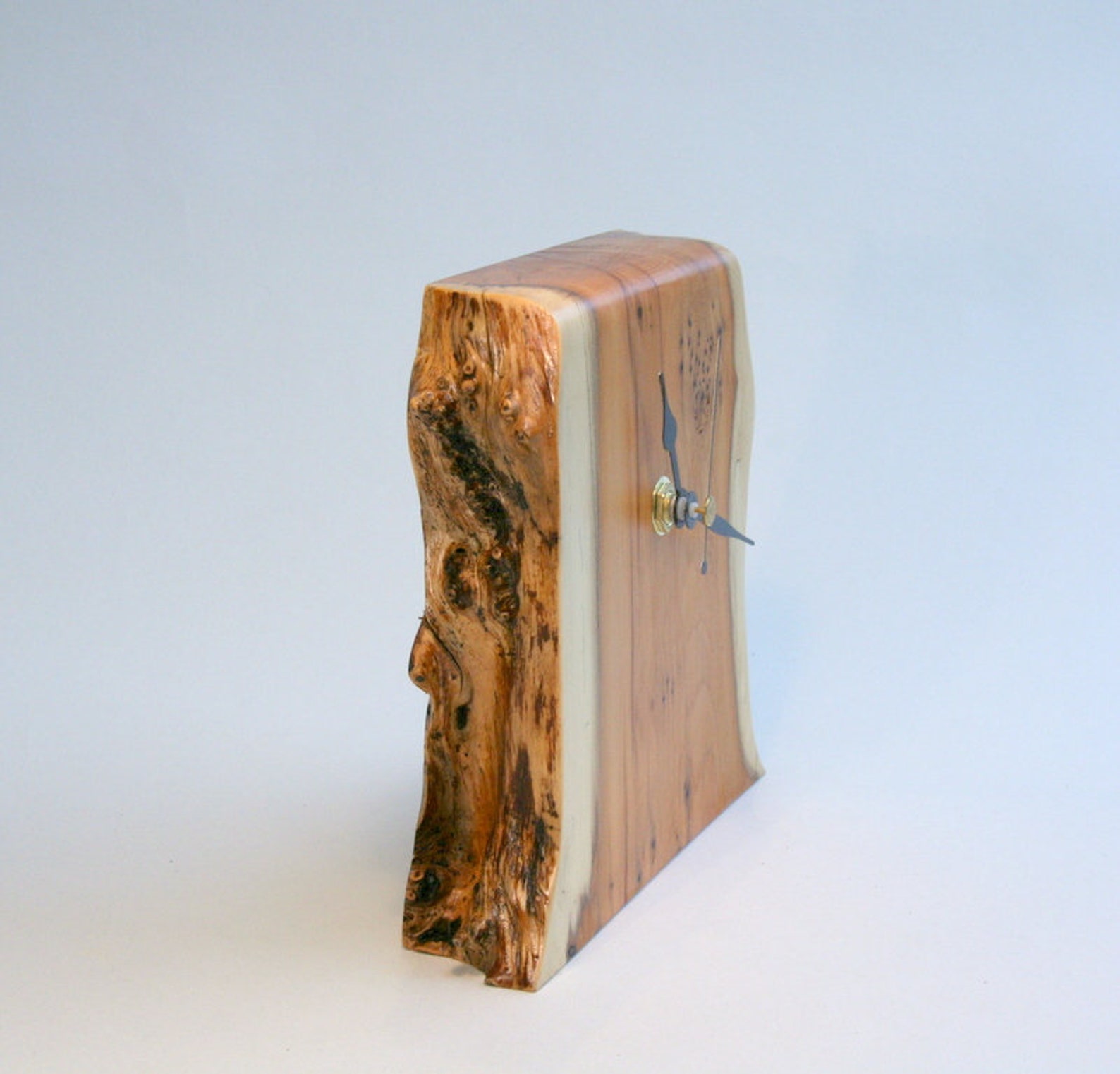 Hand Made Yew Wood Clock by Tom Thumb Designs ref 512F - Etsy