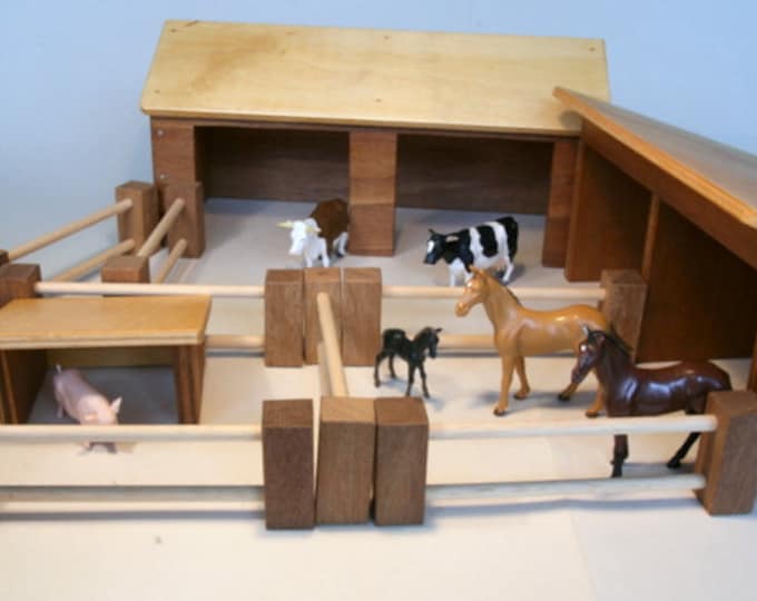 Handcrafted Childs Wooden Farm Yard ref 223J - Etsy