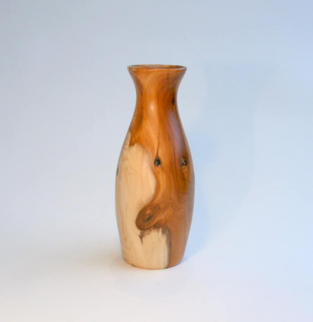 Hand-turned Yew Wood Twig Vase by Tom Thumb Designs ref 397E - Etsy
