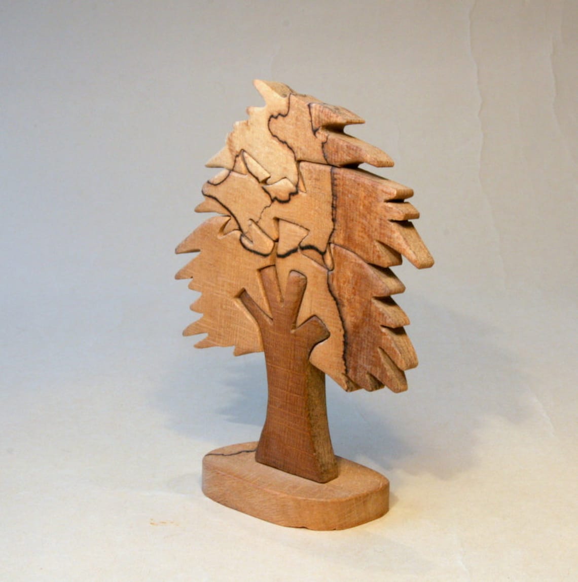 Handcrafted Beech Wood Jigsaw Trees ref 211D | Etsy