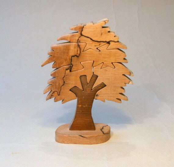 Handcrafted Beech Wood Jigsaw Trees ref 211D | Etsy