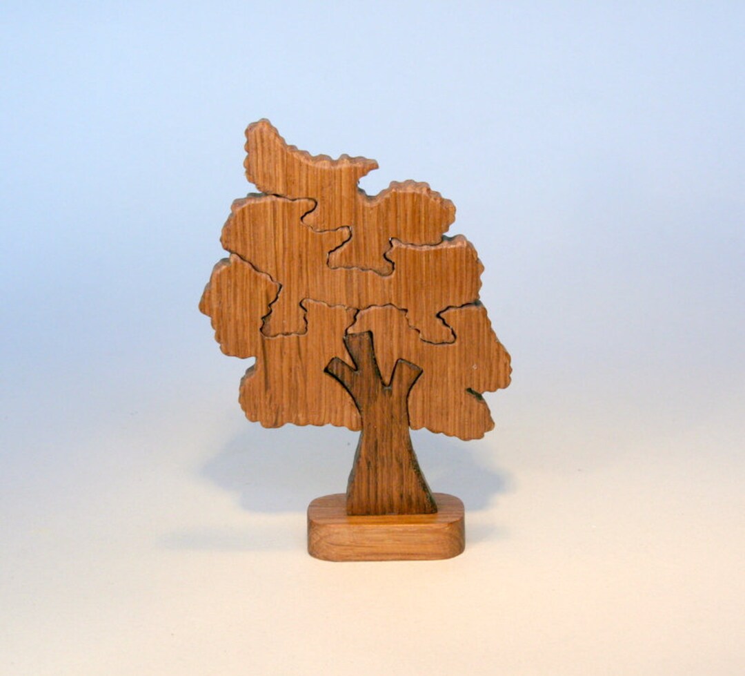 Handcrafted Oak Tree Jigsaw by Tom Thumb Designs ref 600L - Etsy