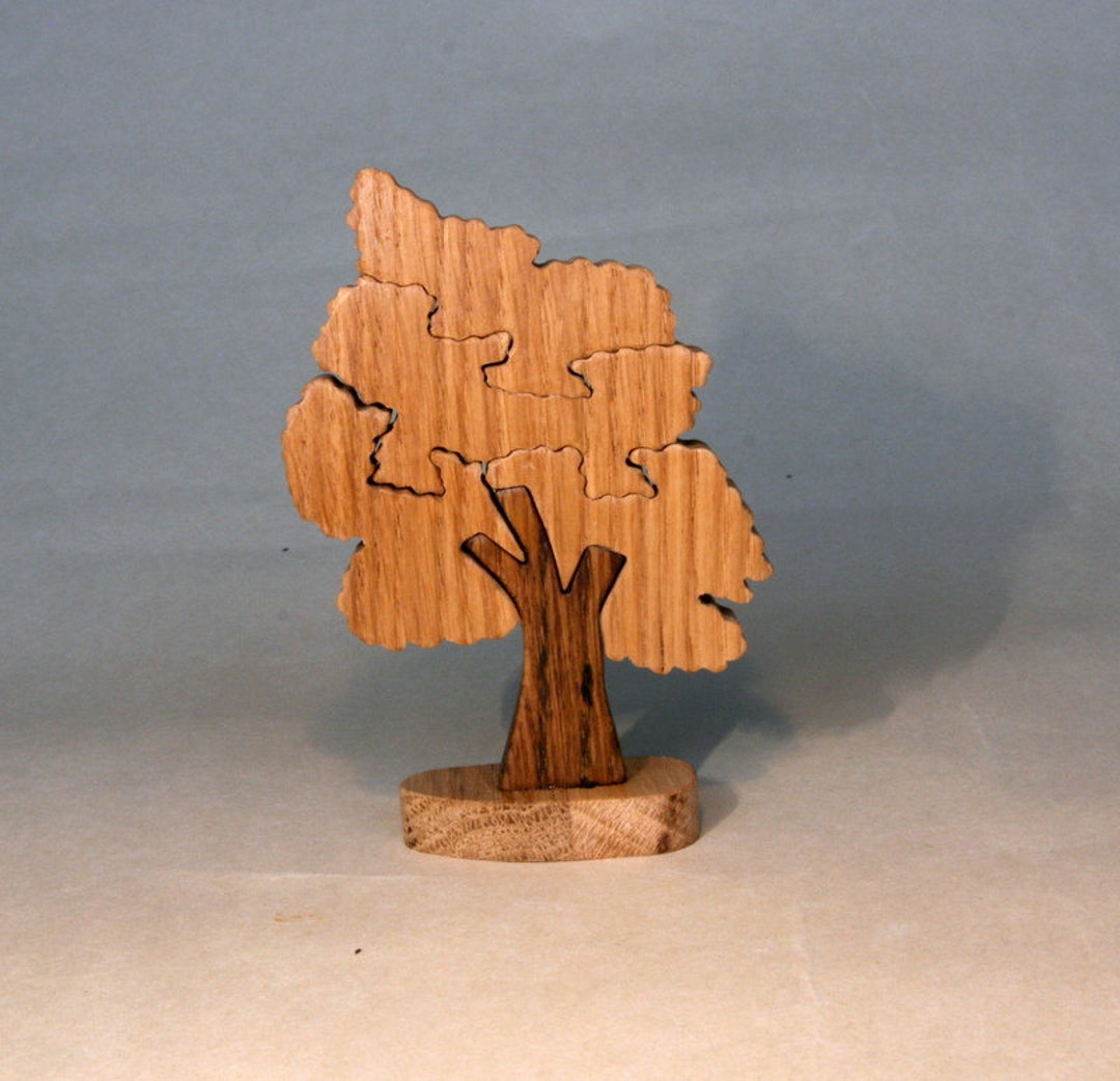 Handcrafted Oak Tree Jigsaw by Tom Thumb Designs ref 600H - Etsy