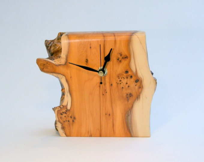 Hand Made Yew Wood Clock by Tom Thumb Designs ref458e - Etsy