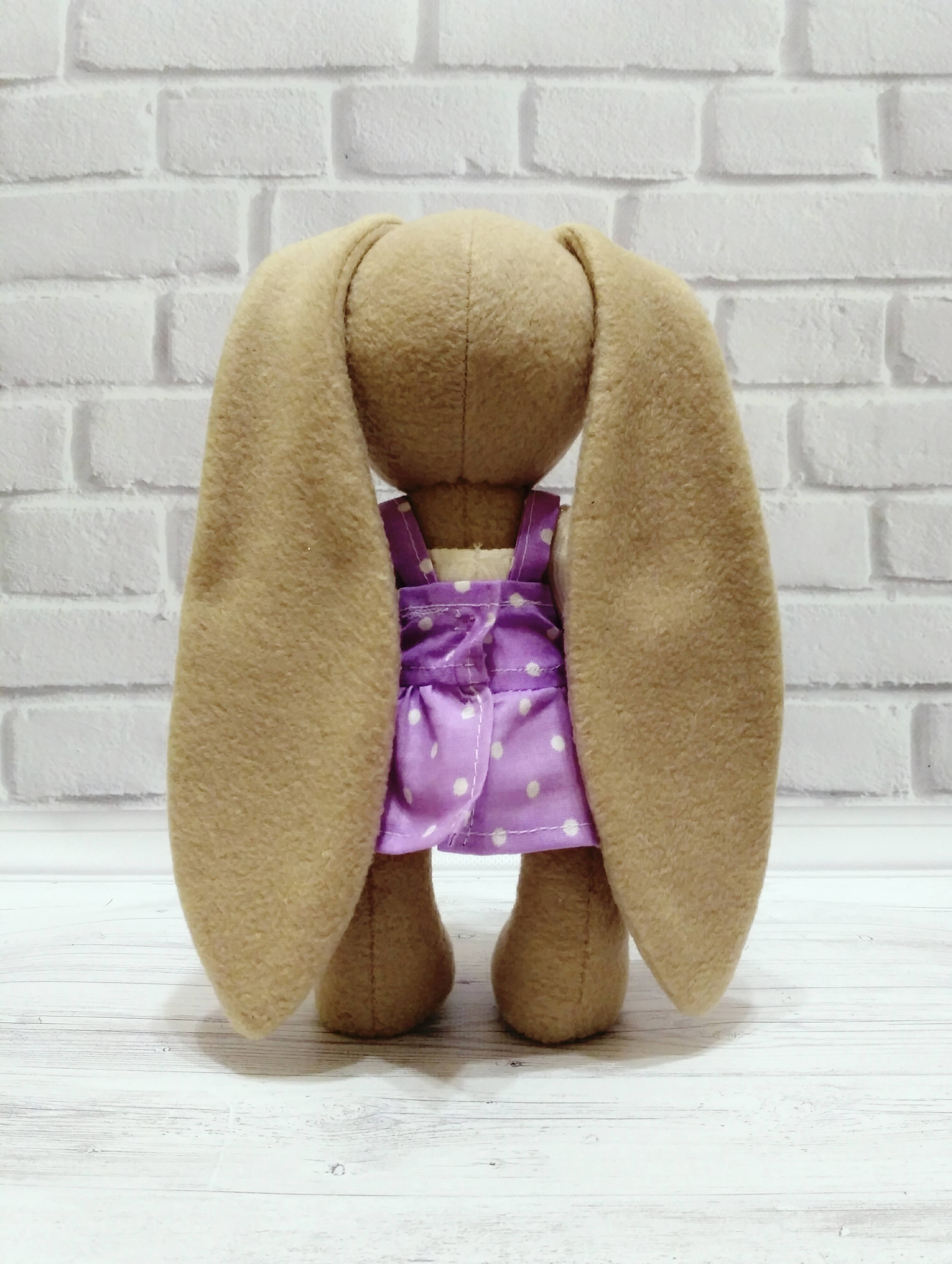 Stuffed Bunny Doll Easter Bunny Handmade Doll Stuffed Fabric Animal Toy ...