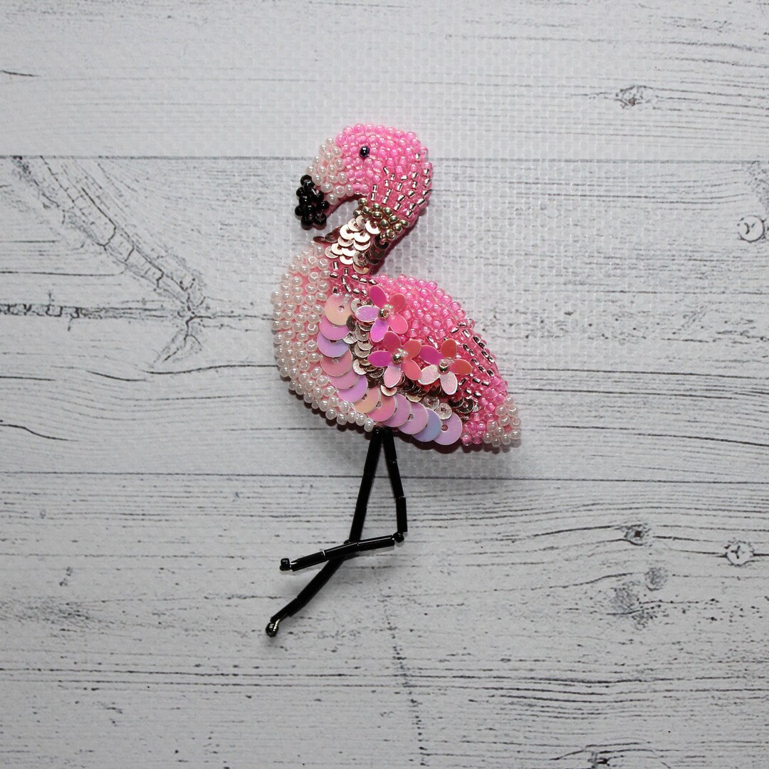 Pink Flamingo Bird Brooch Pin for Girls Flamingo Gift Cute Handmade ...