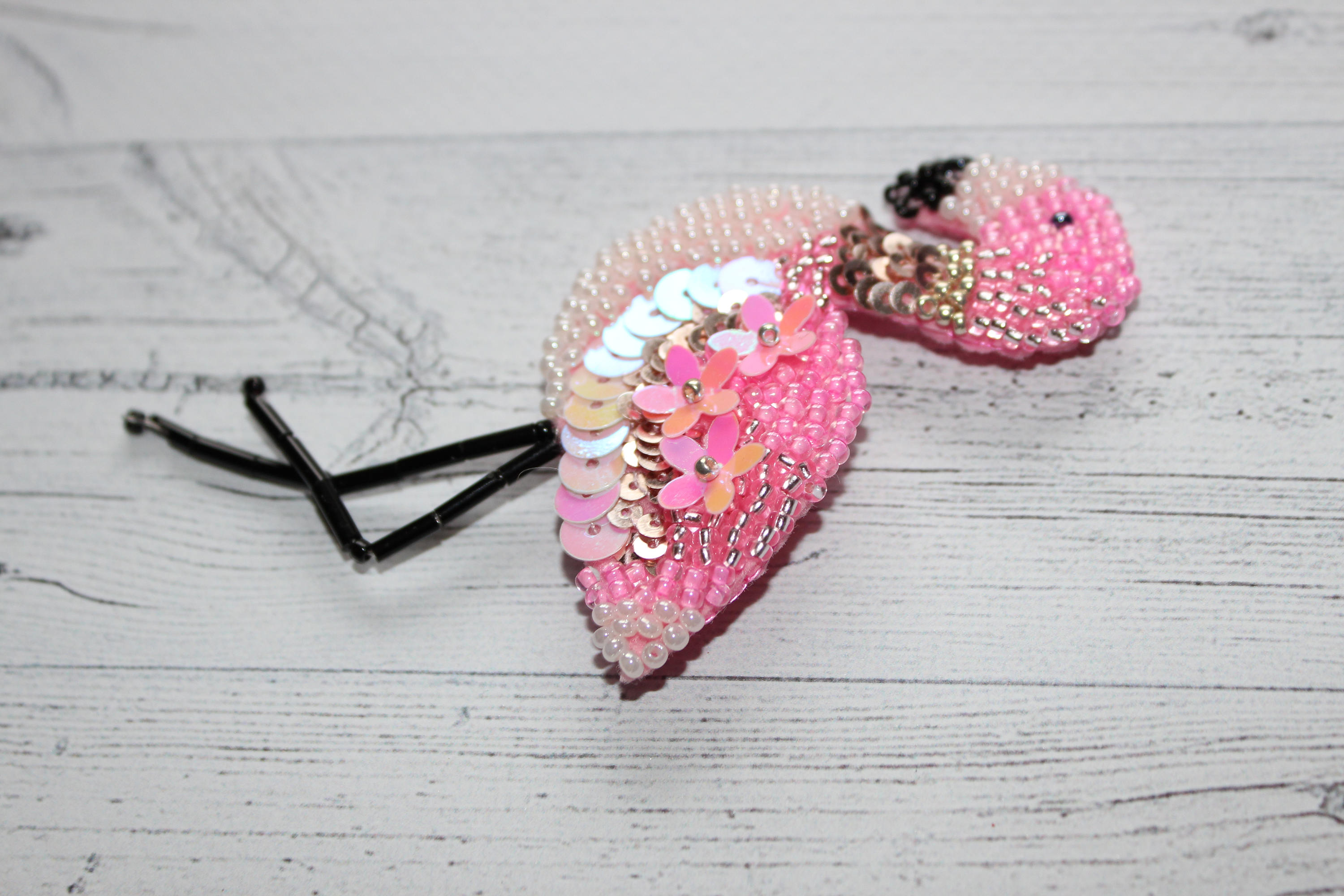 Pink Flamingo Bird Brooch Pin for Girls Flamingo Gift Cute Handmade ...