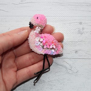 Pink Flamingo Bird Brooch Pin for Girls Flamingo Gift Cute Handmade ...