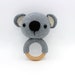 Baby Rattles Koala Toy Wooden New Baby Gift Organic Rattle Natural Toy ...