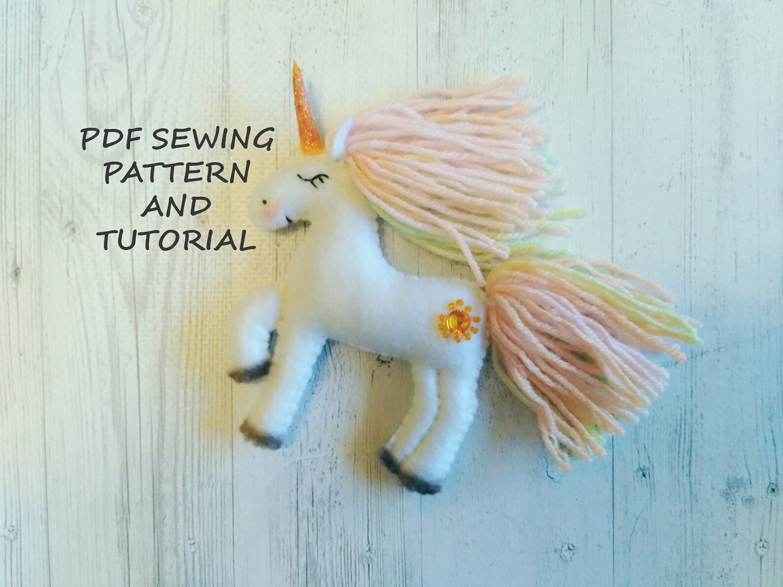 Magical Unicorn Pattern DIY Stuffed Animals Unicorn Softie Pattern ...