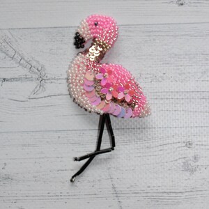Pink Flamingo Bird Brooch Pin for Girls Flamingo Gift Cute Handmade ...