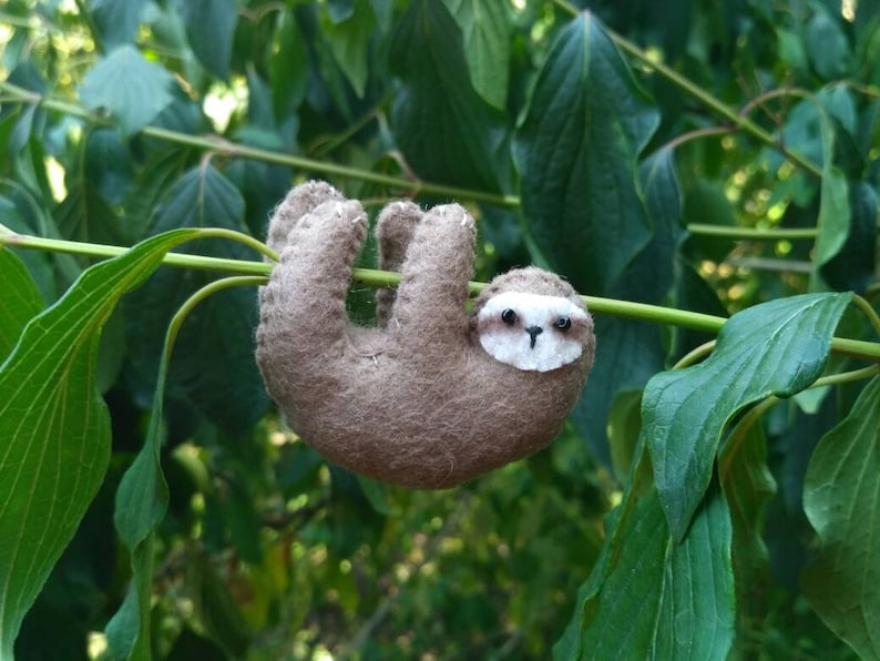 Sloth Stuffed Animal Soft Toy Miniature Felt Sloth Gifts Cute Sloths ...