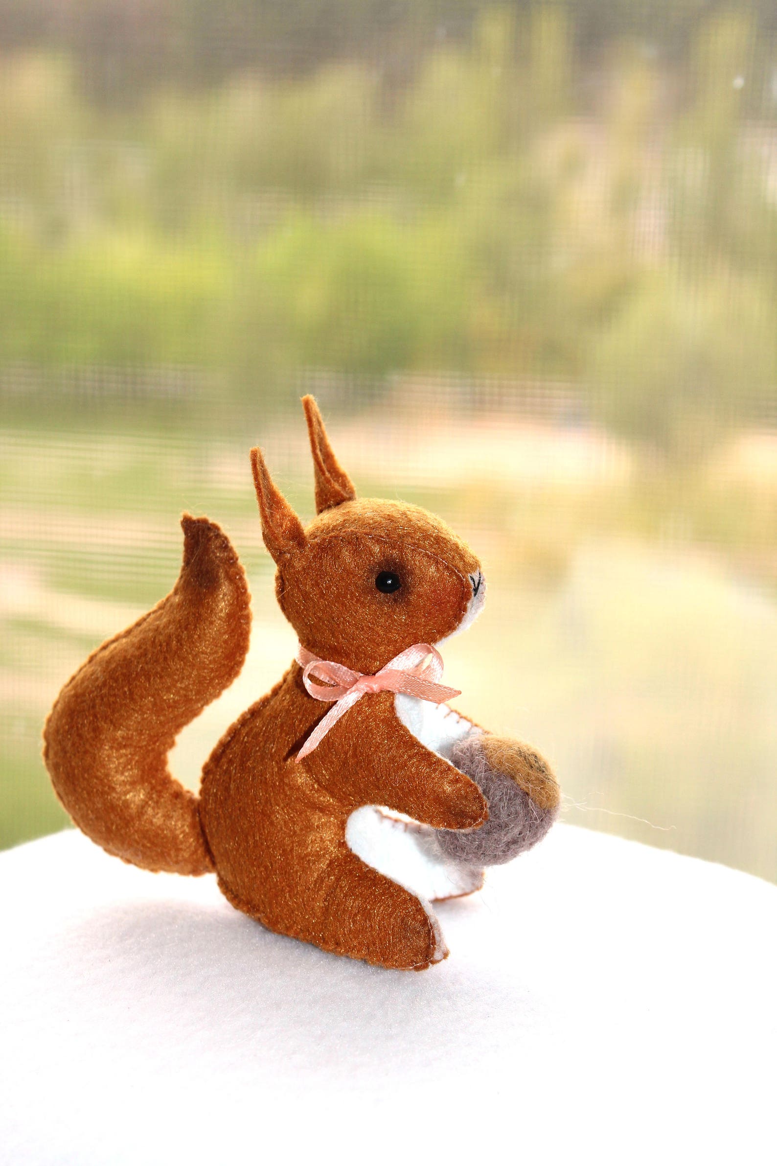 Squirrel Woodland Animal Red Squirrel Gift Squirrel Stuffed Animal Felt ...