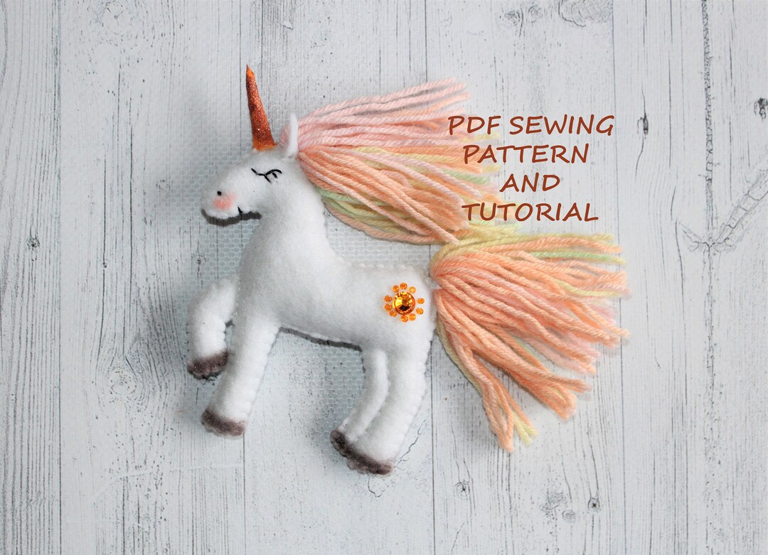 Magical Unicorn Pattern DIY Stuffed Animals Unicorn Softie Pattern ...