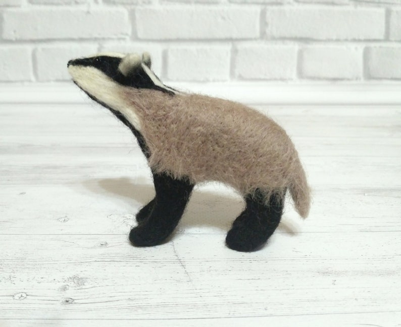 Honey Badger Needle Felt Woodland Wild Animal Teacher Present Fathers ...