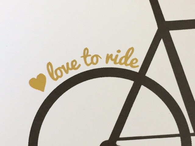 Love to Ride Bicycle Greeting Card - Cycling, Road Bike, Biking - Etsy