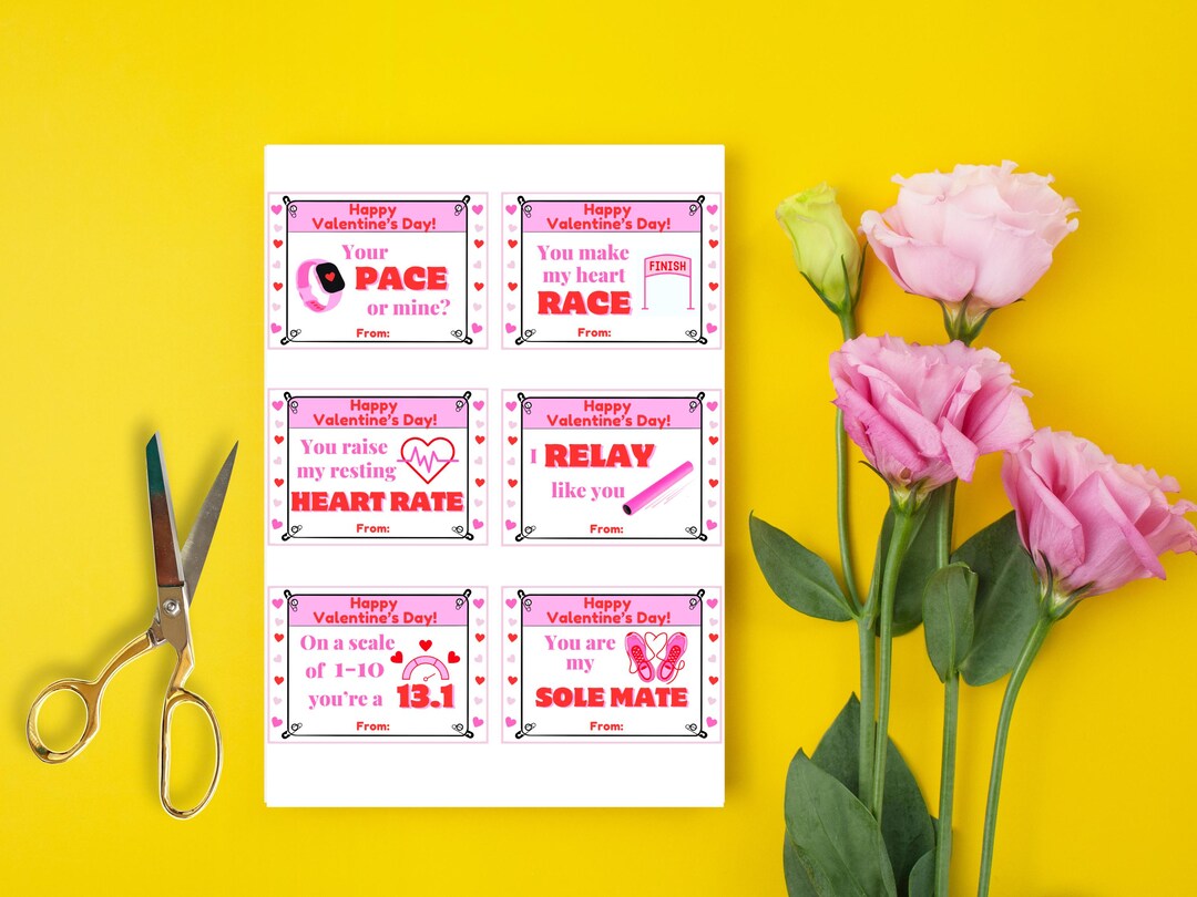 Runner Valentine's Day Cards: Funny Running Gift (PDF) - Etsy UK