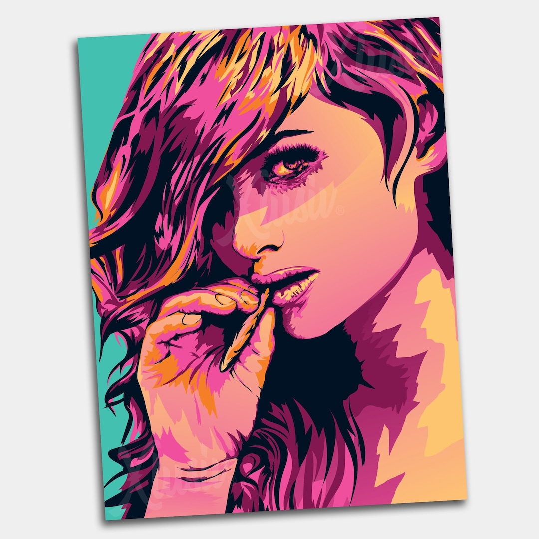 Female Abstract Portrait Print | Abstract Women Poster | Psychedelic ...