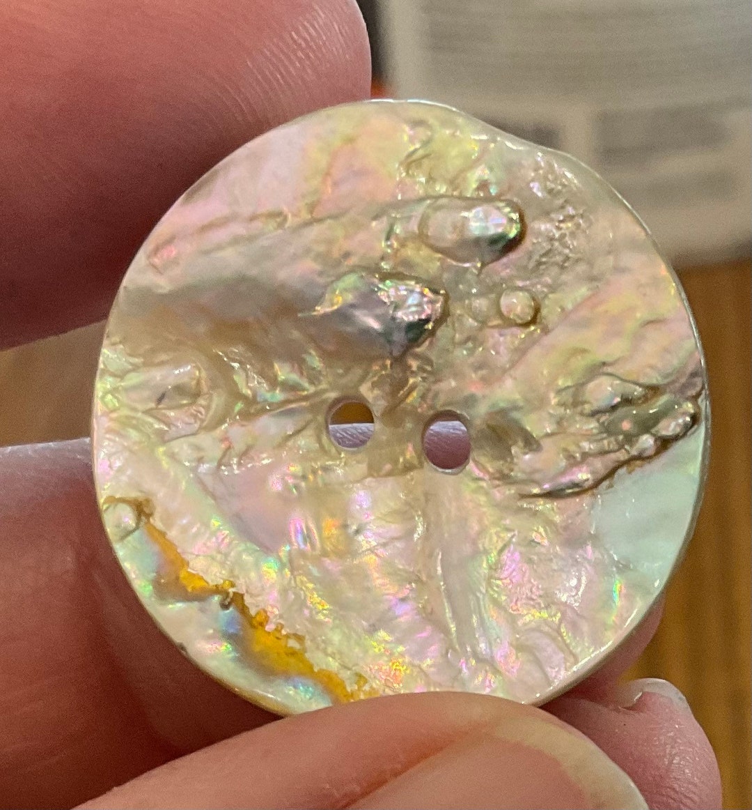 Vintage 1in Round Abalone Buttons Set of 10. - Etsy