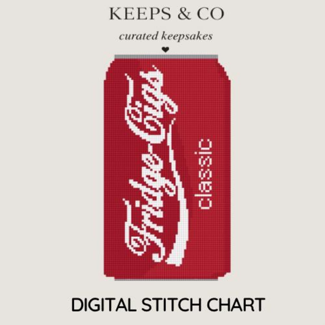 Coke Needlepoint Pattern PDF | Fridge Cig Needlepoint Chart | Digital ...