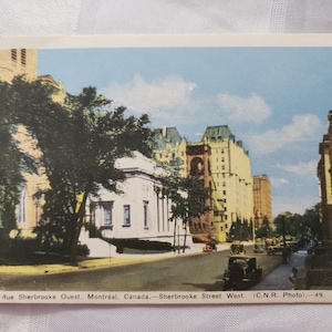 Rue Sherbrooke West Montreal Quebec Canada Sherbrooke Street Postcard ...