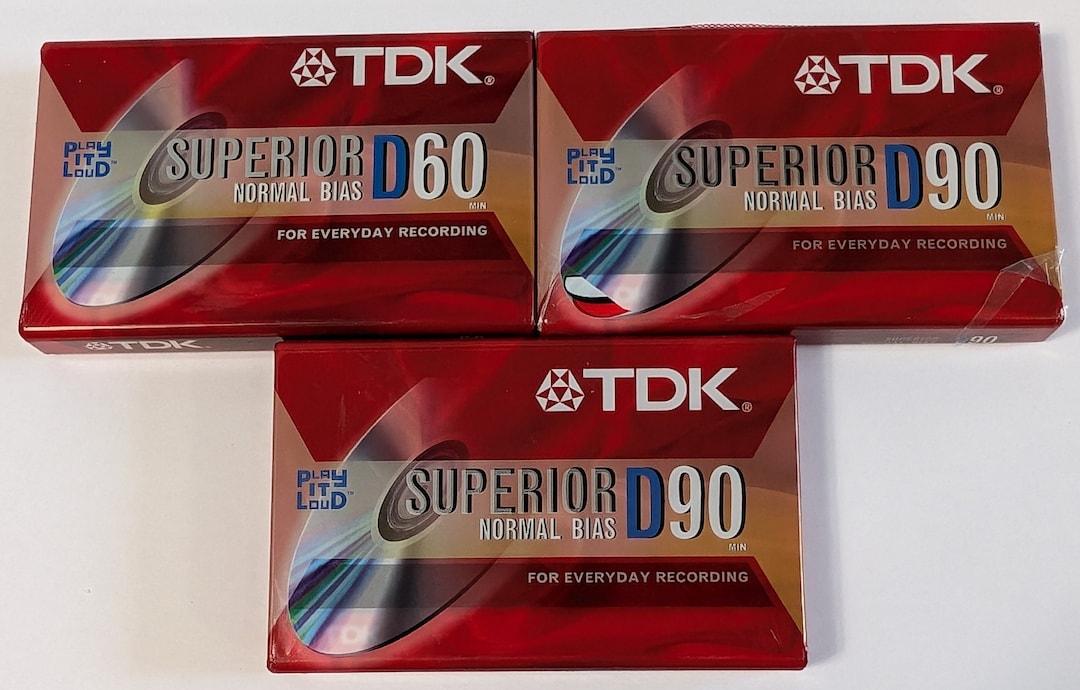 Tdk 60 Minute Cassette Tape Lot of 3 Superior D60 Normal Bias Recordable Media - Etsy