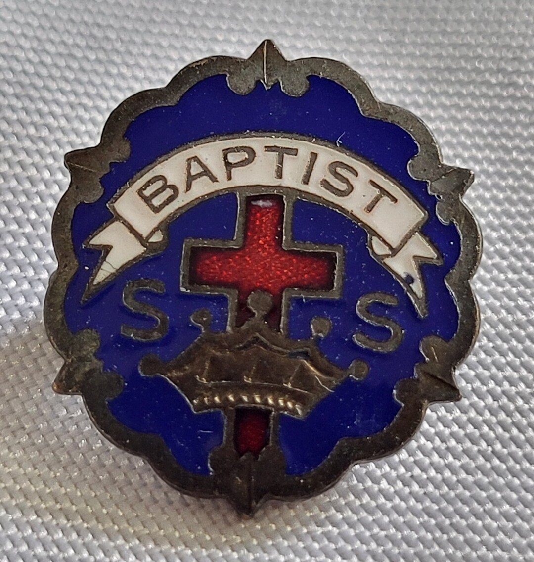 Antique Cross and Crown Baptist Lapel Pin Wear Vintage Religion Church ...