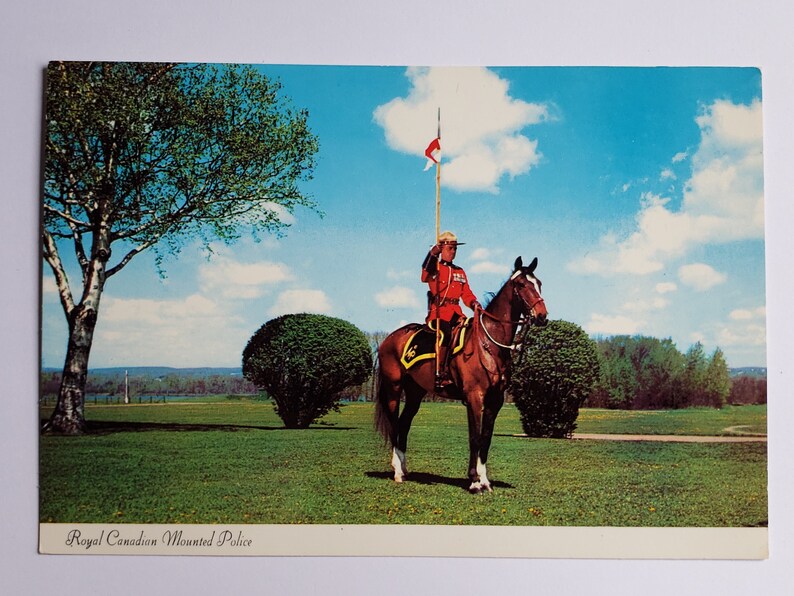 Royal Canadian Mounted Police Postcard Canada Vintage Police - Etsy