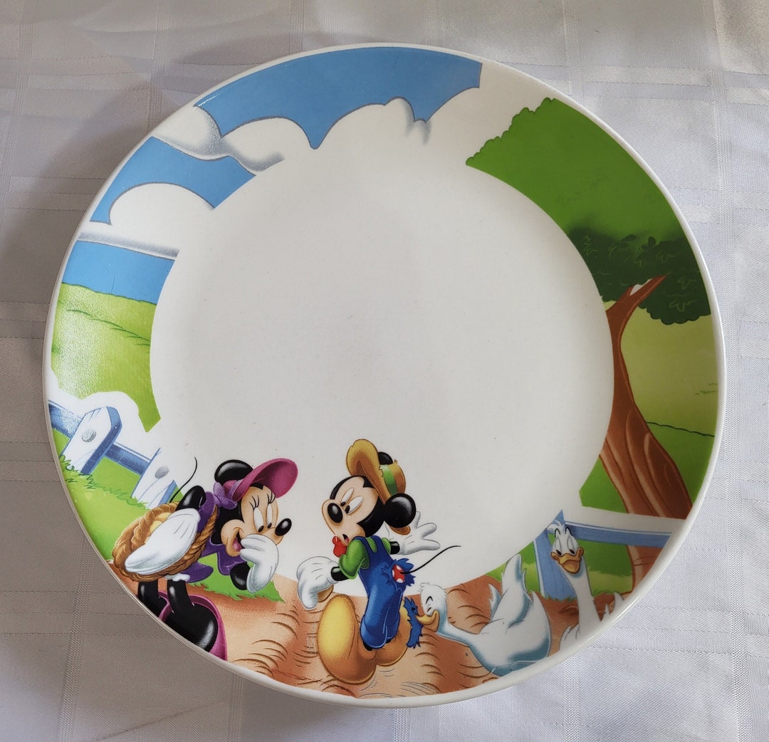 Mickey and Minnie Mouse Farmer Farming Themed 10 Plate - Etsy