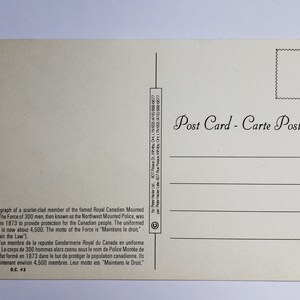 Royal Canadian Mounted Police Postcard Canada Vintage Police RCMP ...