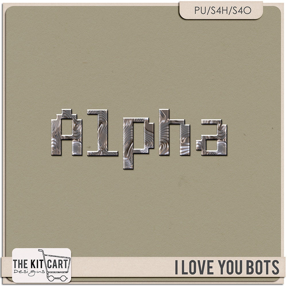 I Love You Bots Robot Valentine Digital Scrapbook Kit - Etsy