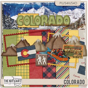 United States Colorado Mini Digital Scrapbook Kit - Etsy