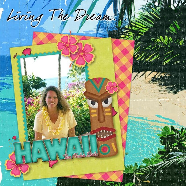 United States Hawaii Mini Digital Scrapbook Kit - Etsy