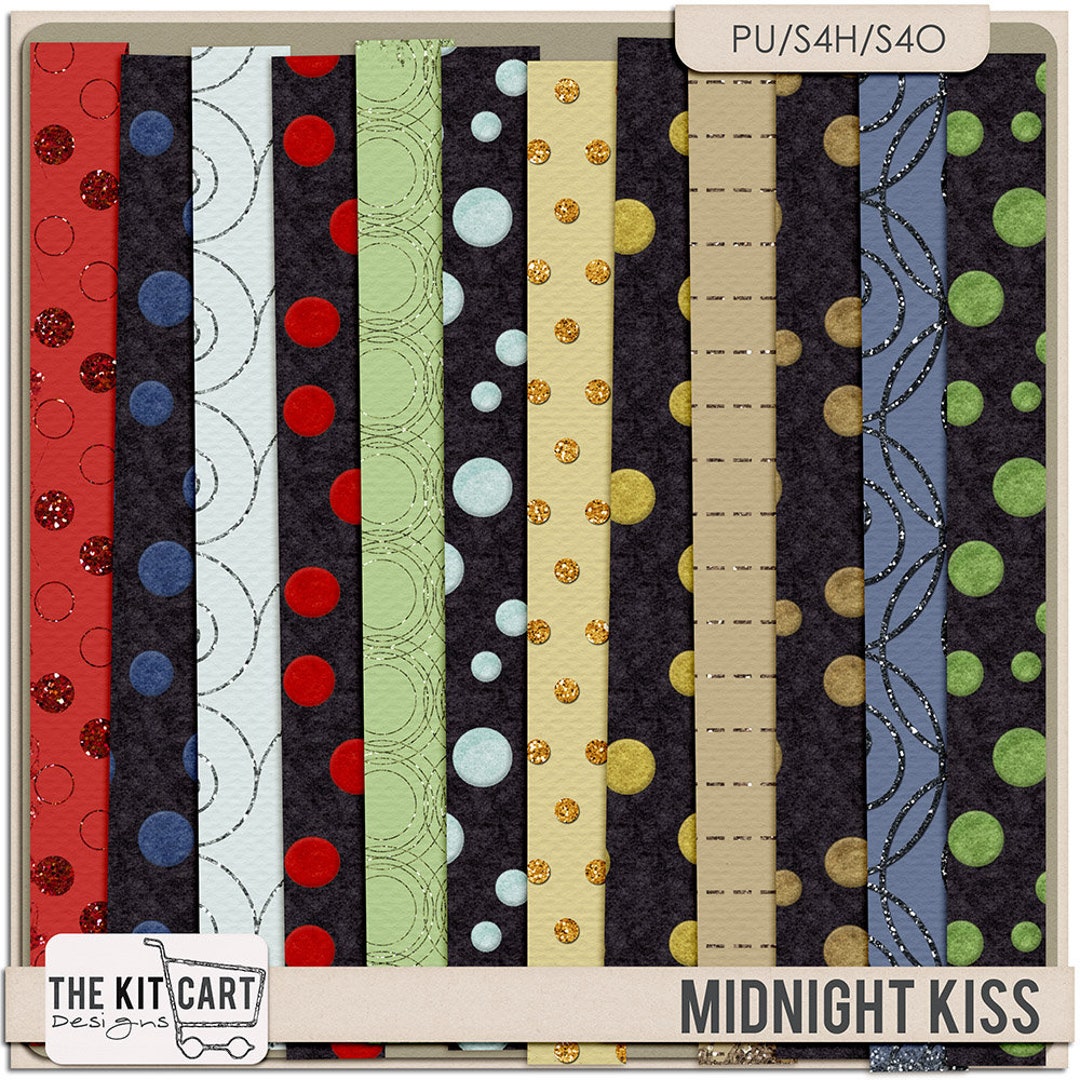 LAST Day 8/31 STORE CLOSING Midnight Kiss New Years Digital Scrapbook ...