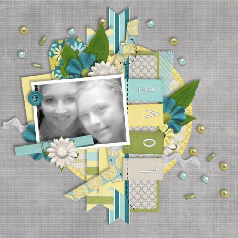 Lemonade Stand Digital Scrapbook Kit - Etsy