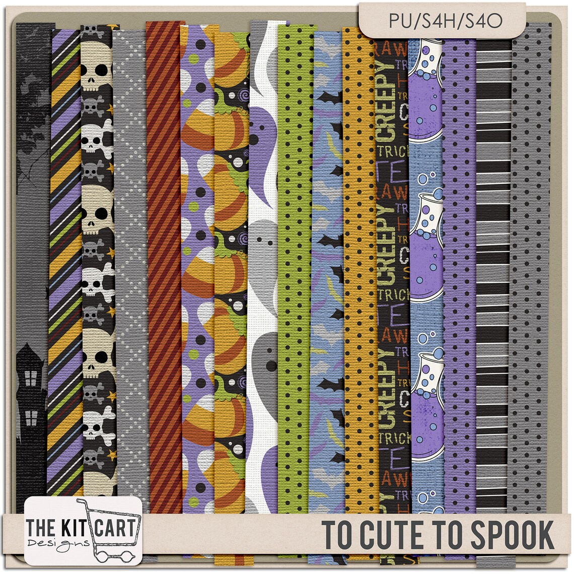Too Cute to Spook Halloween Digital Scrapbook Kit - Etsy