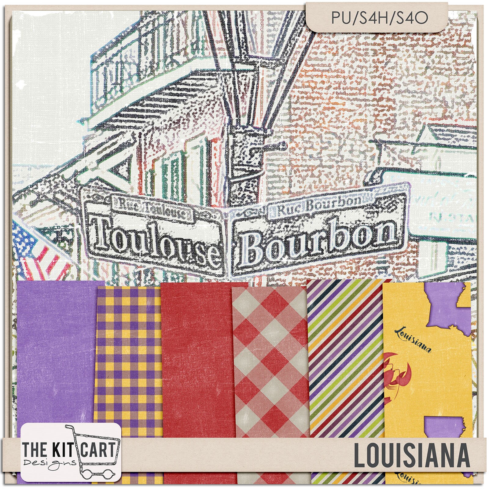 United States Louisiana Mini Digital Scrapbook Kit - Etsy