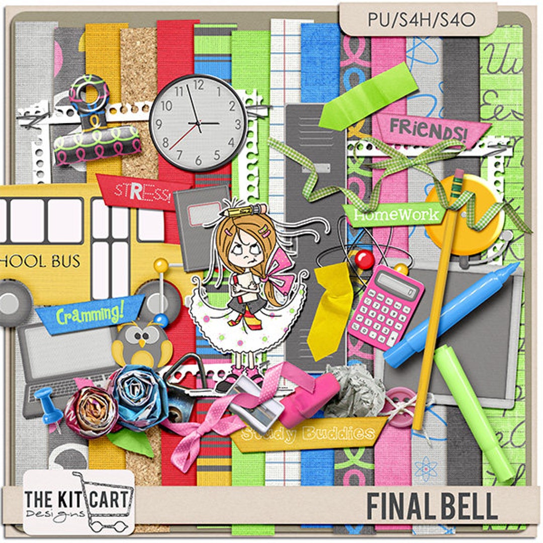 Final Bell School Digital Scrapbook School Kit - Etsy